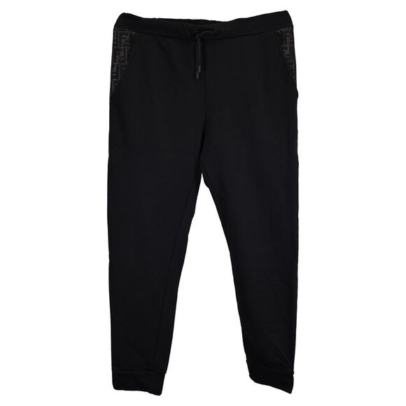 Fendi | Pants | Fendi Logo Drawstring Track Pants In Black Cotton ...